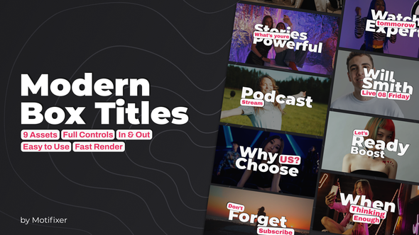 Modern Box Titles, Premiere Pro Templates | VideoHive