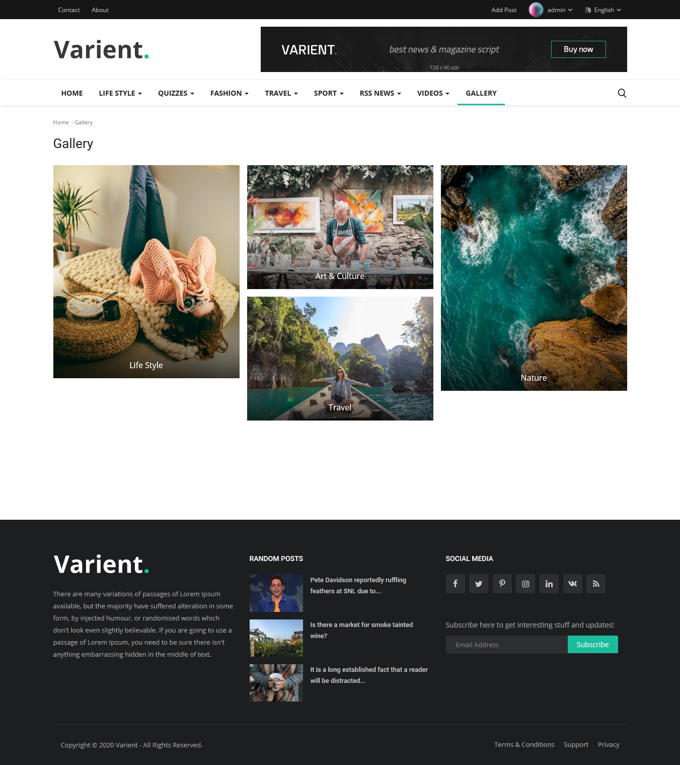 Varient - News & Magazine Script by Codingest | CodeCanyon