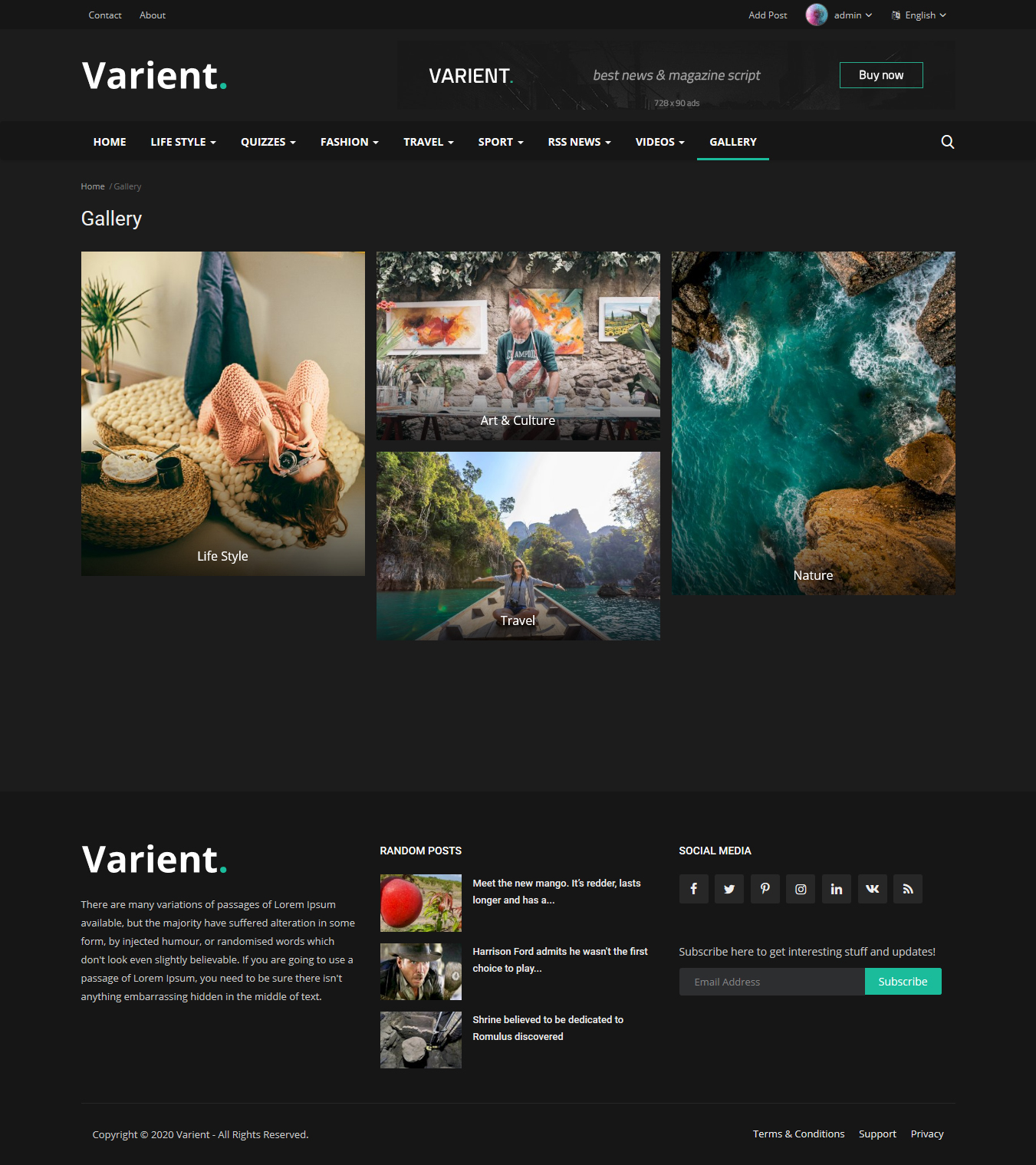 Varient - News & Magazine Script by Codingest | CodeCanyon
