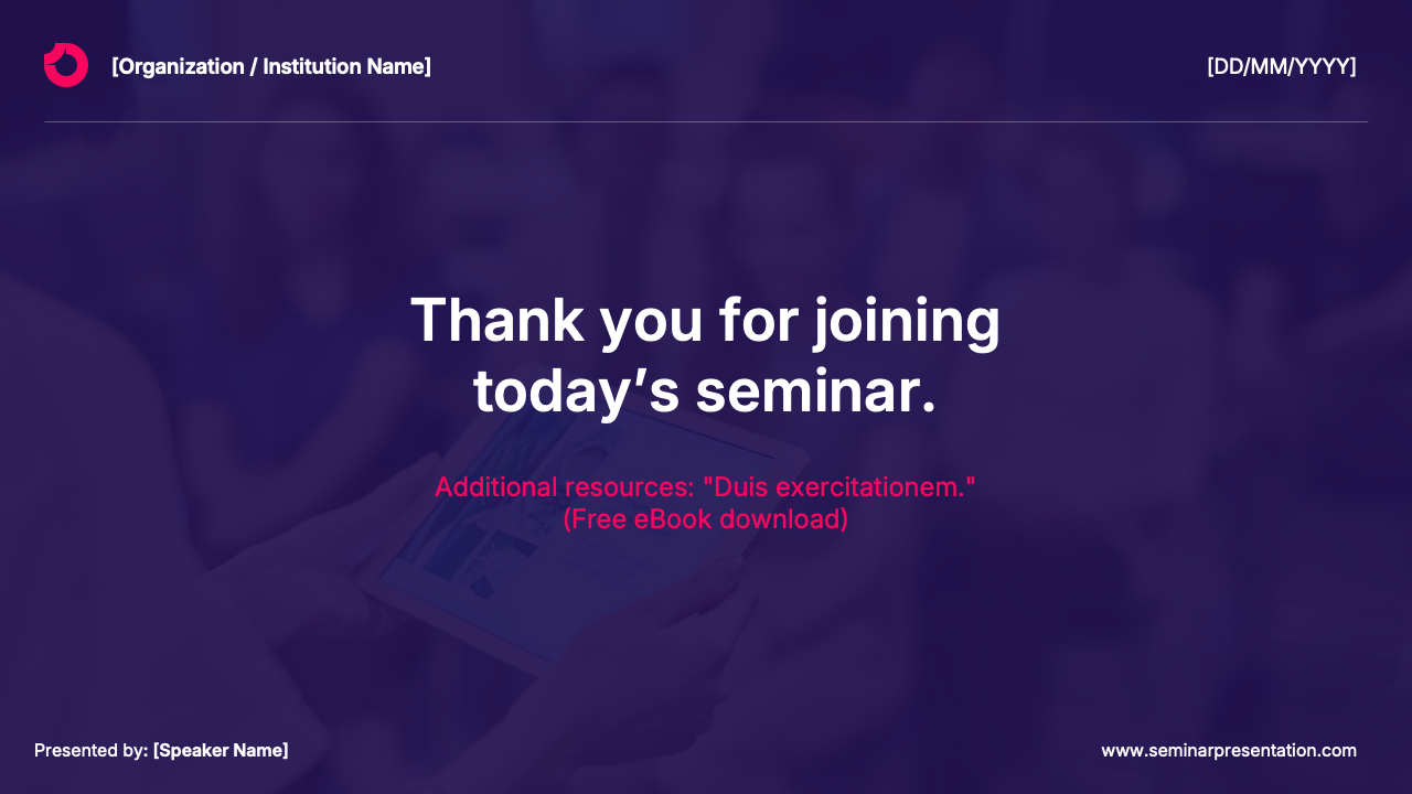 Seminar for Professional Events Presentation, Presentation Templates