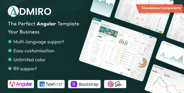 Admiro – Angular 20 Admin Dashboard Template by PixelStrap | ThemeForest
