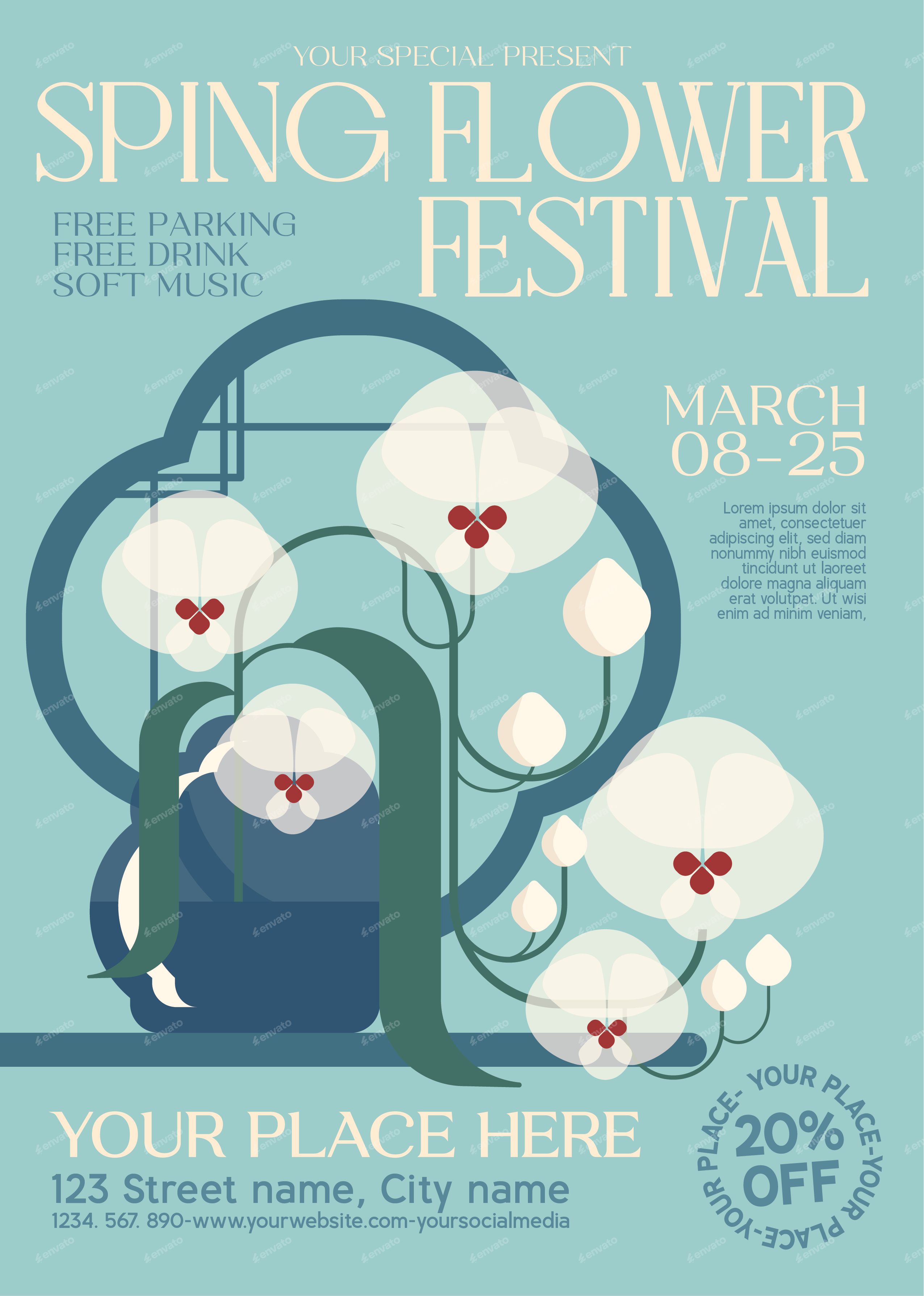 Women's Day Flower Festival Flyer, Print Templates | GraphicRiver