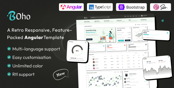 Boho - Angular 20 Admin Dashboard by PixelStrap | ThemeForest