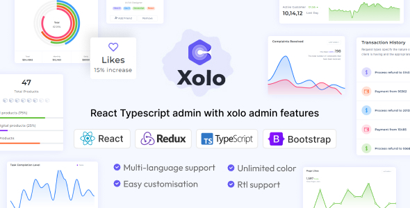 Xolo - React Responsive Admin Dashboard Template by PixelStrap ...