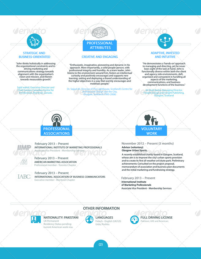 Clean Resume (2 Pages), Print Templates | GraphicRiver