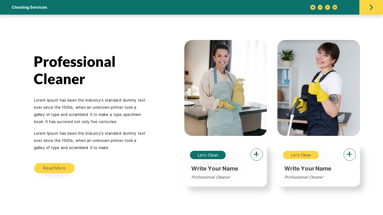 Cleaning Service PowerPoint Template, Presentation Templates | GraphicRiver