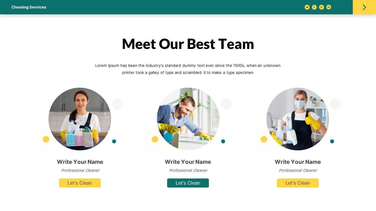 Cleaning Service Google Slides Template, Presentation Templates ...