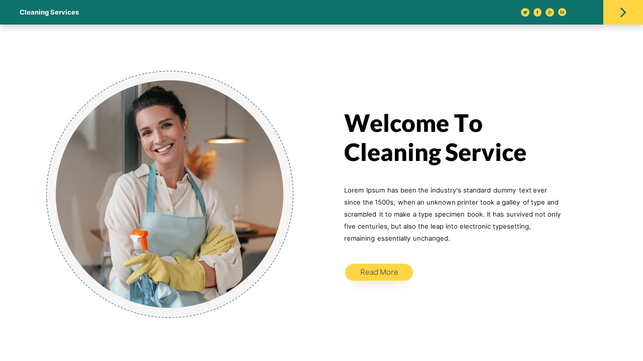 Cleaning Service Google Slides Template, Presentation Templates ...