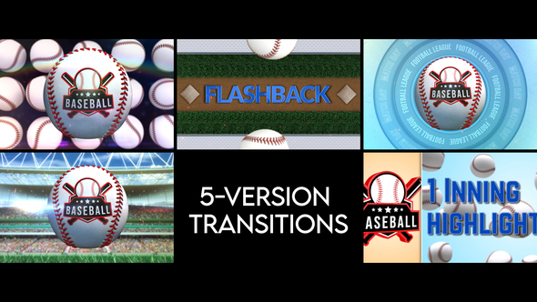 Baseball Transitions - 5 Versions, After Effects Project Files | VideoHive