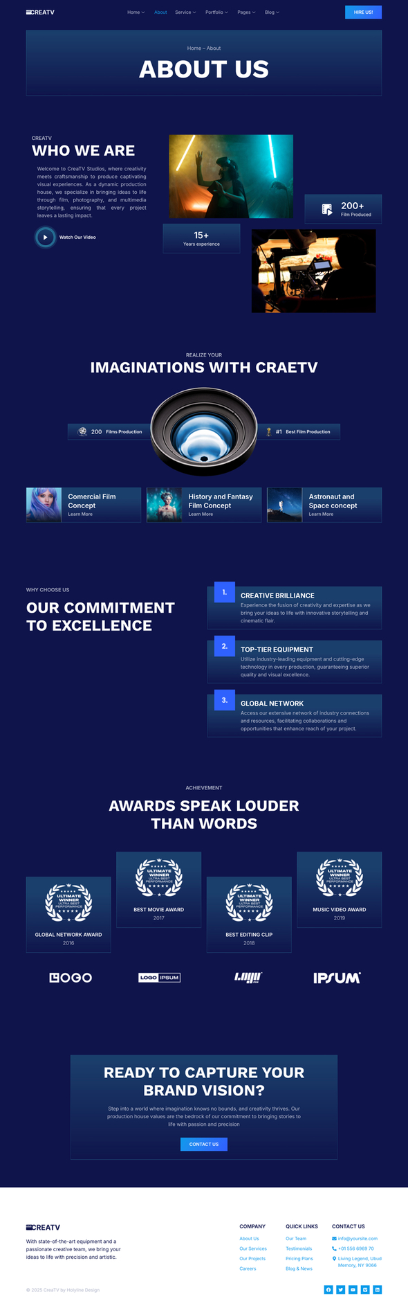 Creativi - Production House Elementor Template Kit by holylinedesign