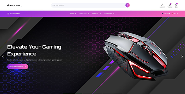 Gearnix - Gaming Gear & Accessories Tailwind CSS WooCommerce Theme by RisingBamboo