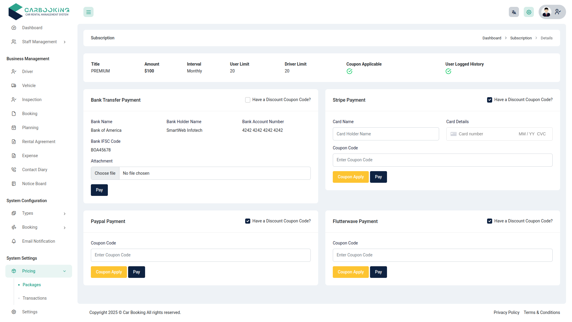 Car Booking SaaS - Car Rental Management System by smartwebinfotech