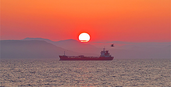 Sunset Ship, Stock Footage | VideoHive