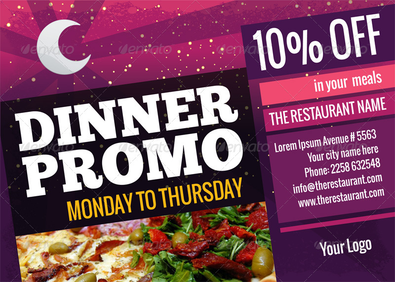 Lunch & Dinner Promo Poster/Flyer (A3, A5), Print Templates | GraphicRiver
