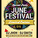 June Festival Party Flyer Poster Template by WonderArt | GraphicRiver