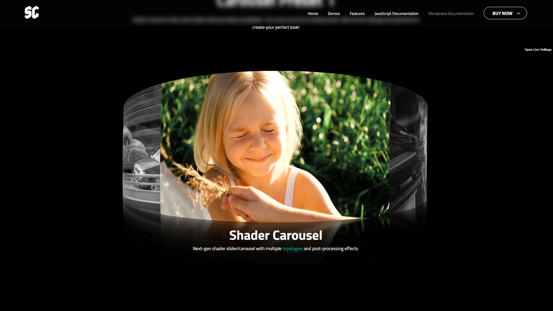 Shader Carousel by FWDesign | CodeCanyon
