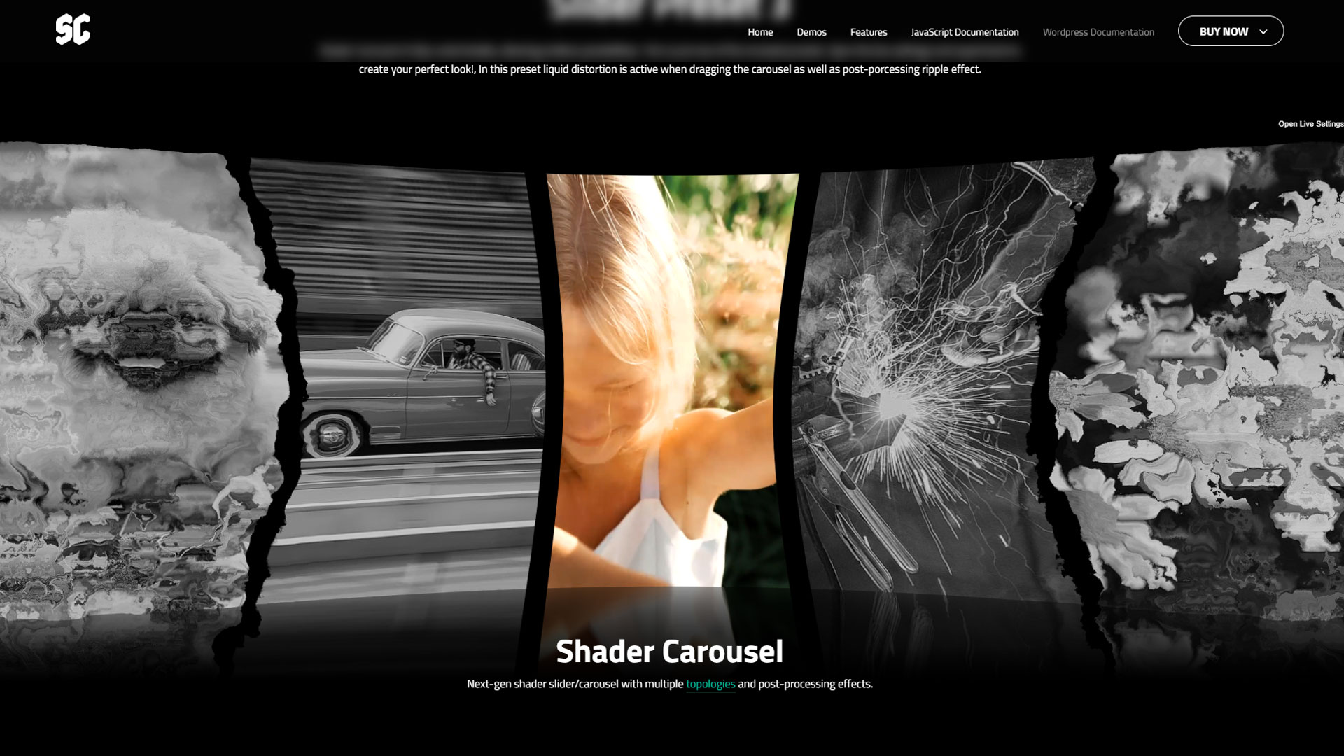 Shader Carousel by FWDesign | CodeCanyon