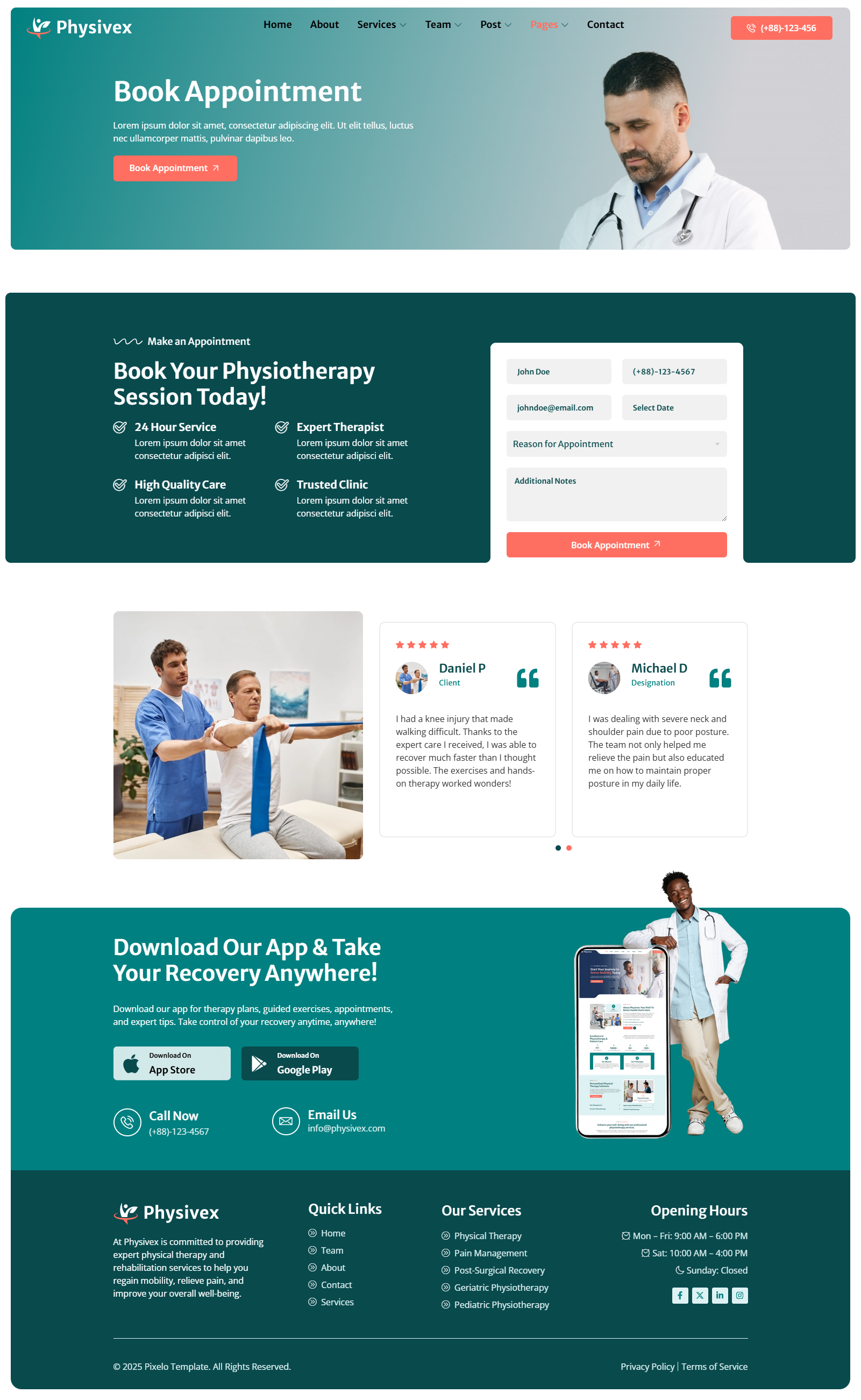 Physivex - Physical Therapy & Physiotherapy Elementor Template Kit by ...