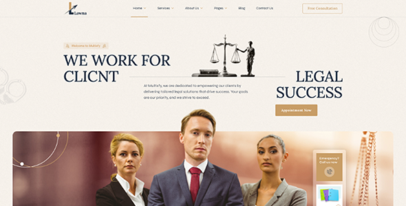 Lawna - Attorney & Advocate WordPress Theme by Case-Themes | ThemeForest