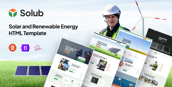 Solub - Solar and Renewable Energy HTML Template by AQLOVA | ThemeForest