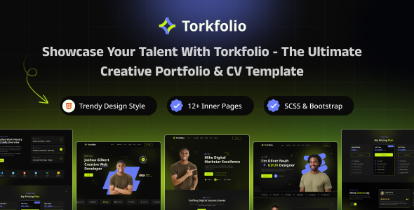 Torkfolio - Creative Portfolio & Resume HTML Template | Digital CV ...