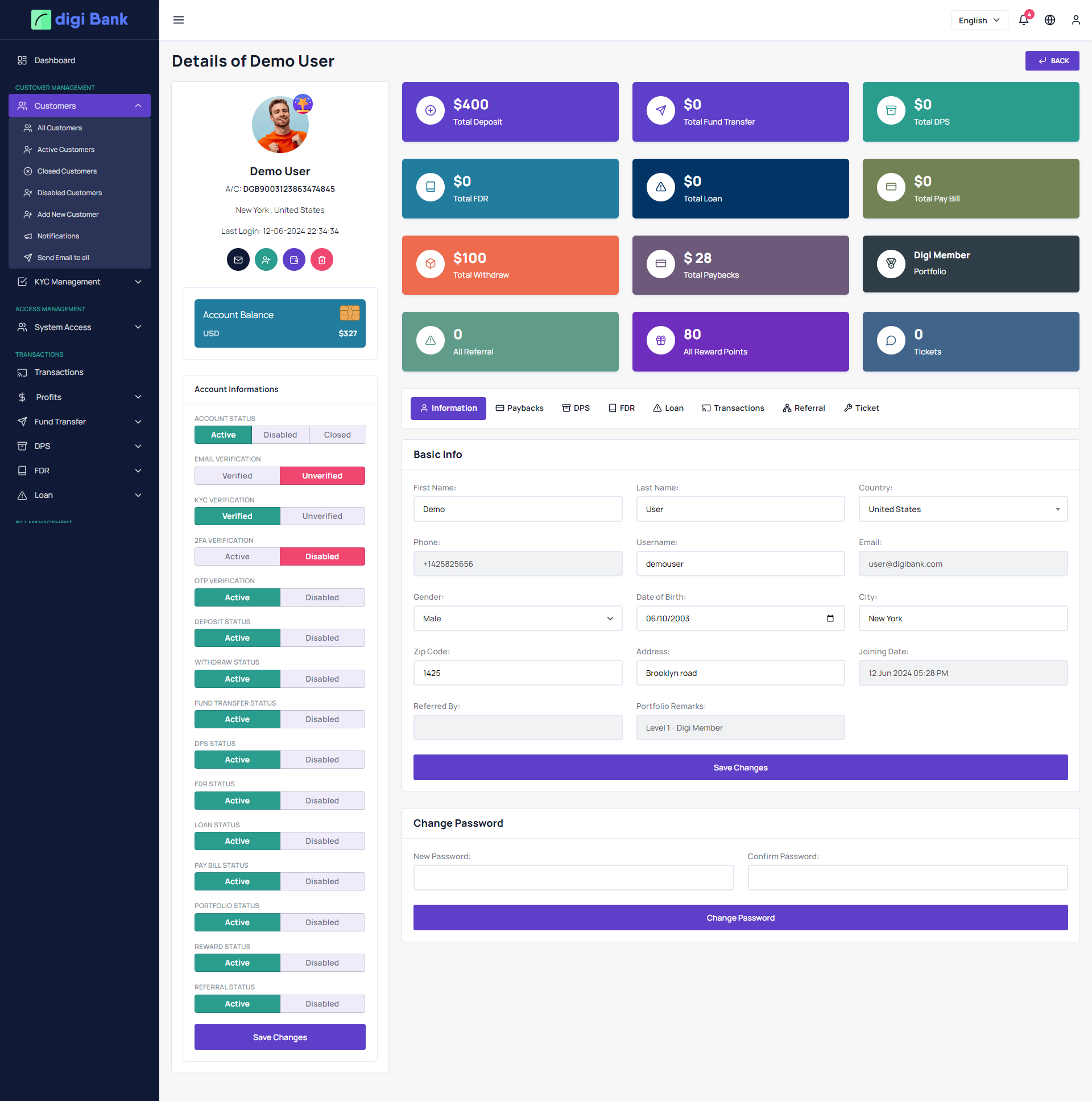 Digibank - Advanced Multi Wallet Digital Banking System with Virtual ...