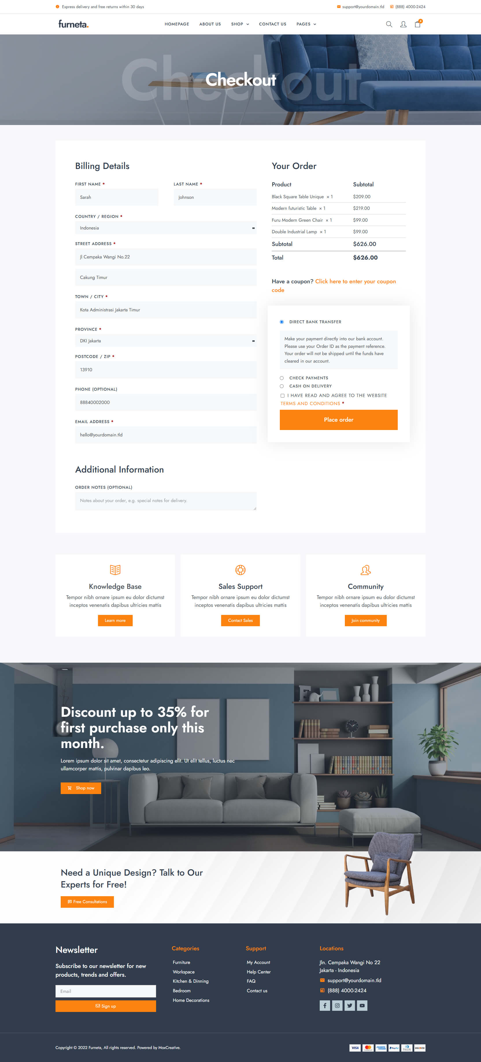Furneta - Furniture Shop Elementor Template Kit by moxcreative ...