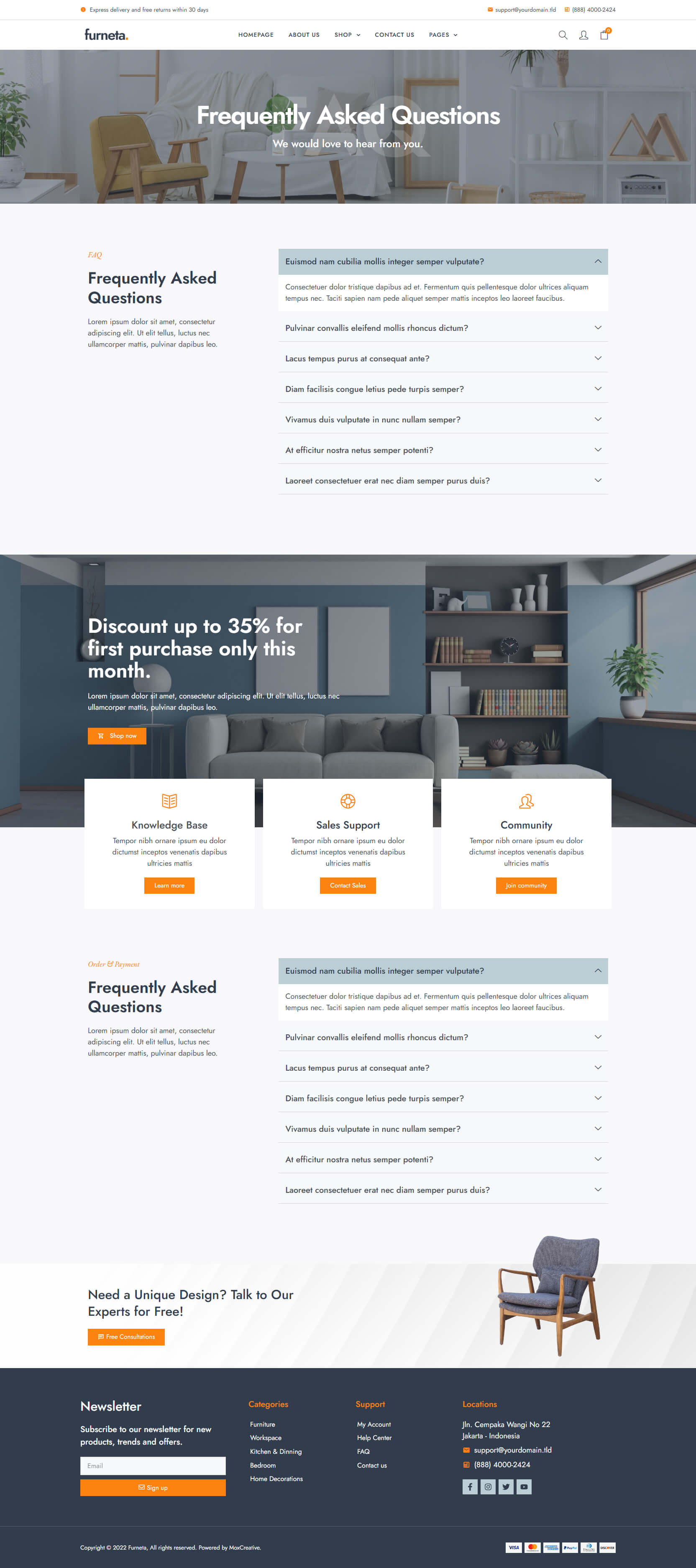 Furneta - Furniture Shop Elementor Template Kit by moxcreative ...
