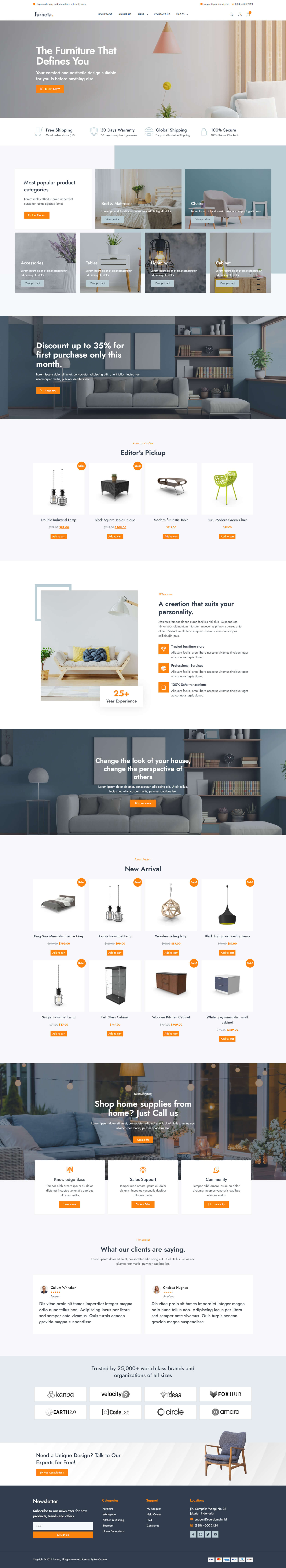 Furneta - Furniture Shop Elementor Template Kit by moxcreative ...