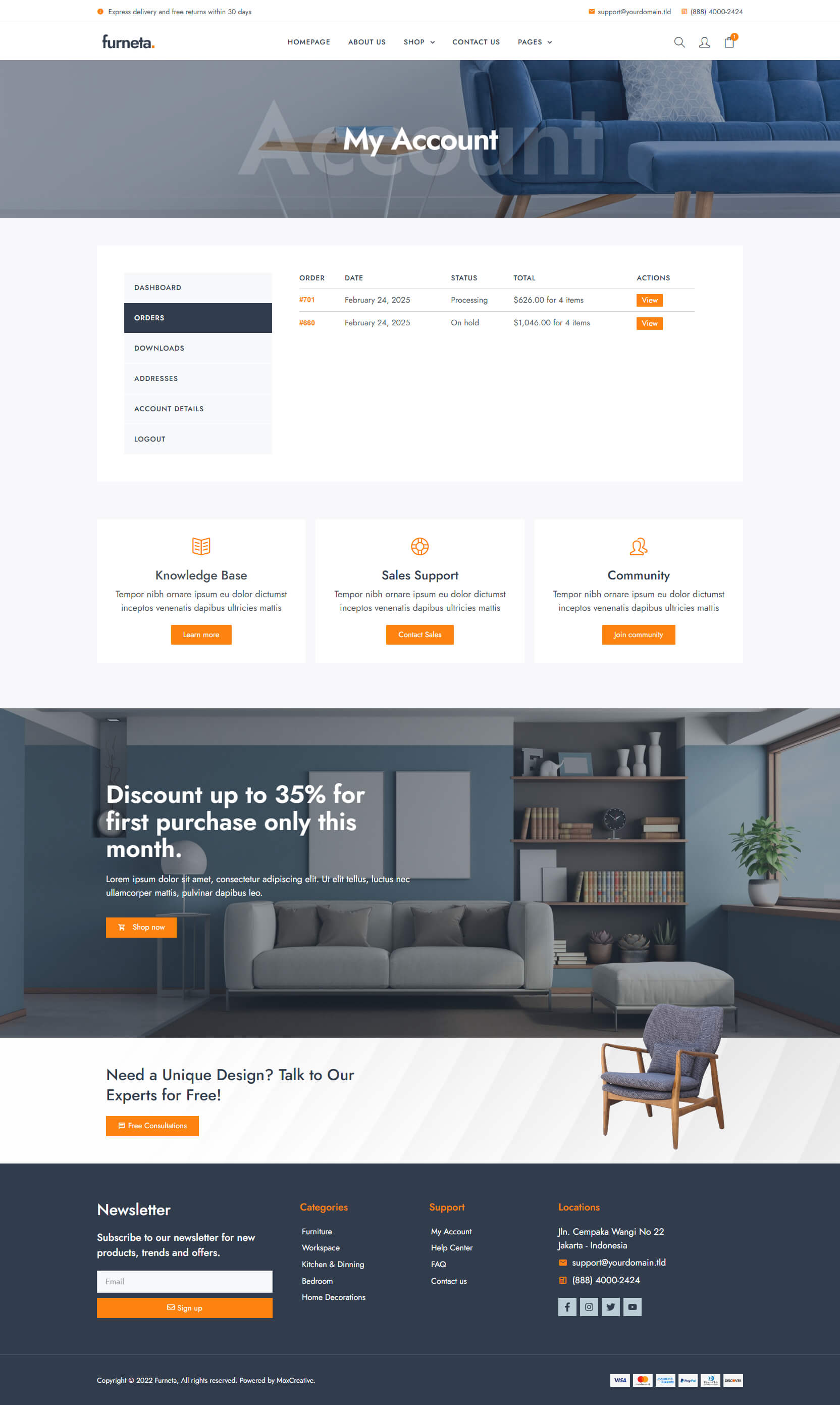 Furneta - Furniture Shop Elementor Template Kit by moxcreative ...