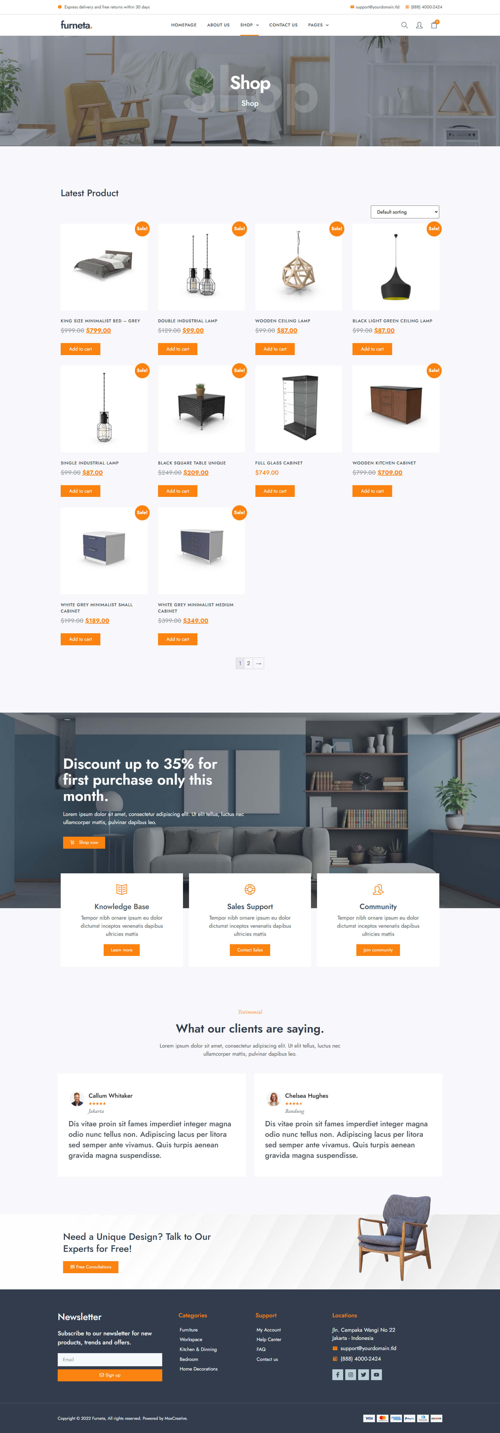 Furneta - Furniture Shop Elementor Template Kit by moxcreative ...