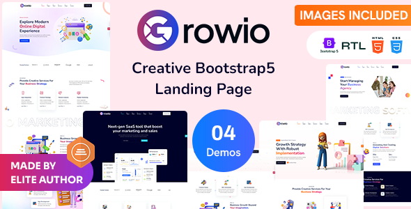 Growio - Bootstrap5 Landing Page Template by ThemeHt | ThemeForest