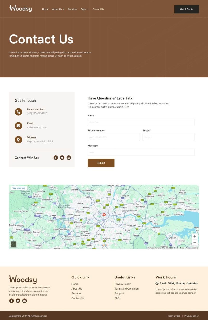 Woodsy - Carpenter & Craftsman Elementor Template Kit by Kitpro | ThemeForest