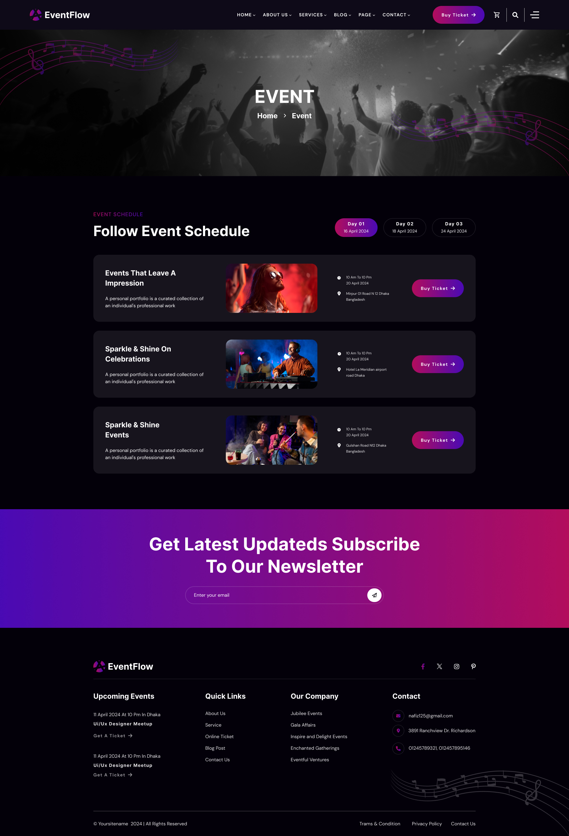 EventFlow - Conference & Events Figma Template by scriptfusions | ThemeForest