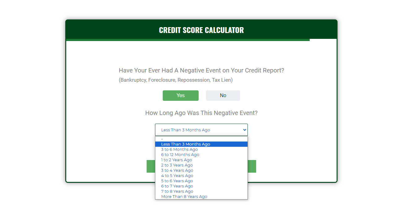 Credit Score calculator - Web Calculator for your Website by OceanITPark