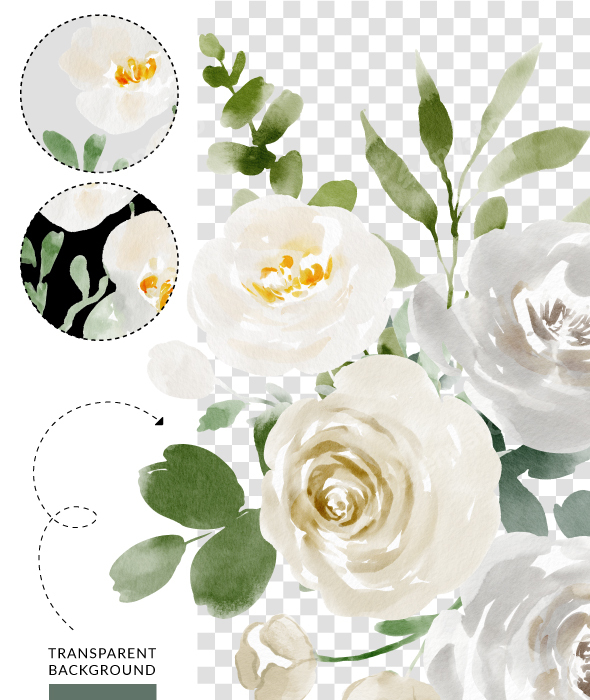 Watercolor Flower Clipart Blossom Bliss, Graphics | GraphicRiver