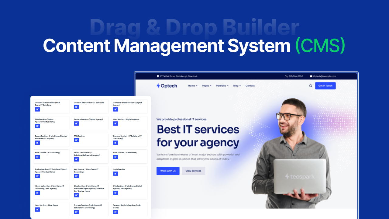 Optech - IT Service and Business Consulting Laravel Script by ThemeDox
