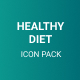 Healthy Diet Icon Pack, Icons | GraphicRiver