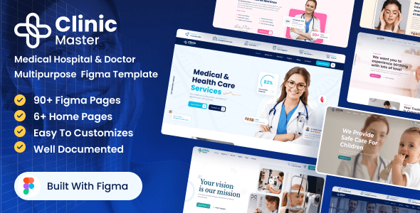 ClinicMaster | Medical Hospital & Doctor Multipurpose Figma Template by ...