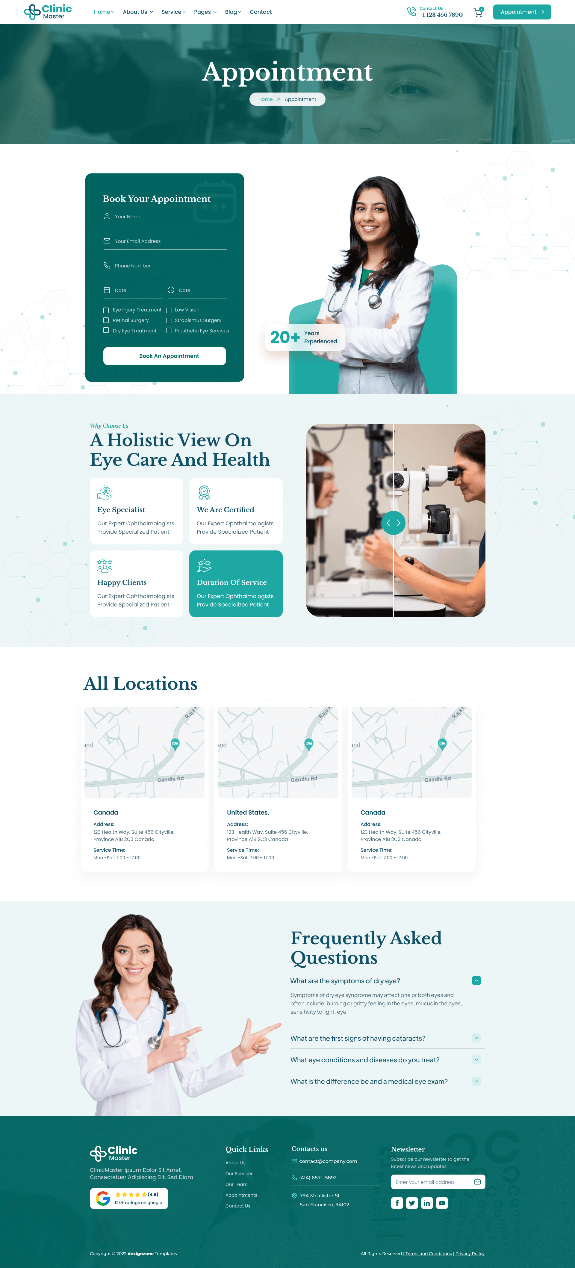 ClinicMaster | Medical Hospital & Doctor Multipurpose Figma Template by ...