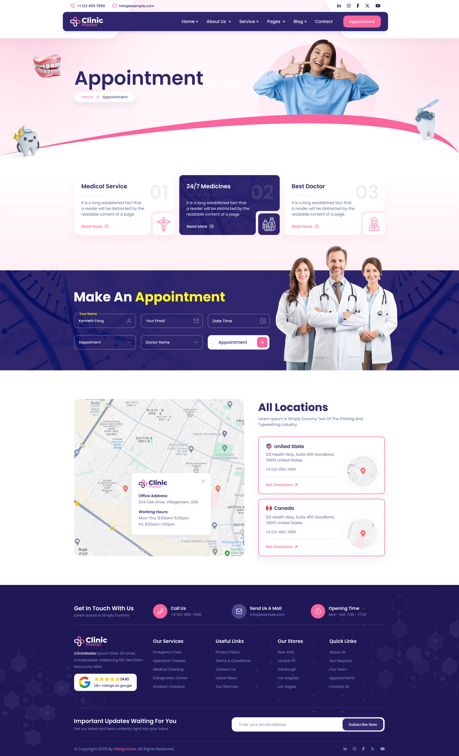 ClinicMaster | Medical Hospital & Doctor Multipurpose Figma Template by ...