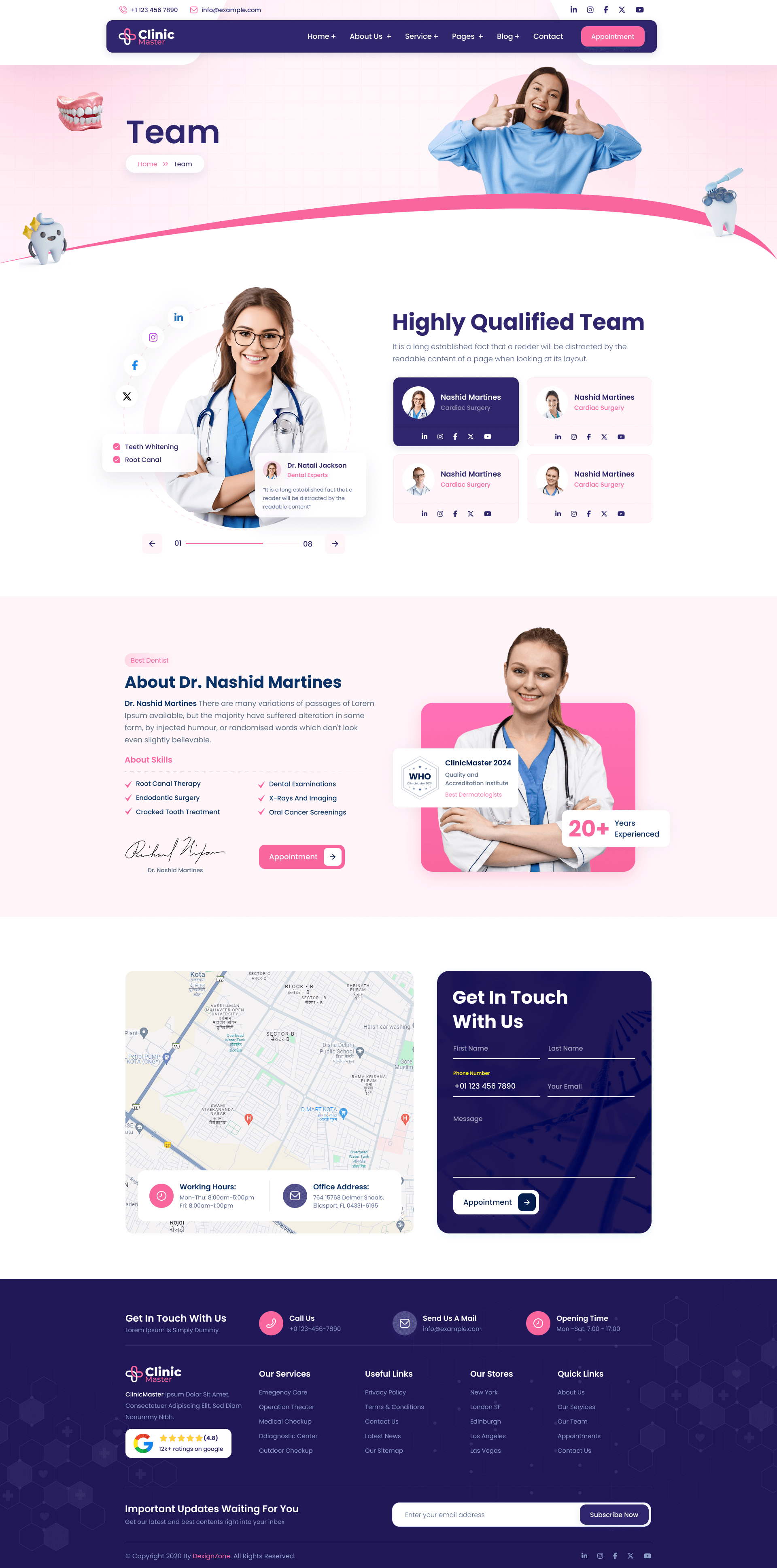 ClinicMaster | Medical Hospital & Doctor Multipurpose Figma Template by DexignZone