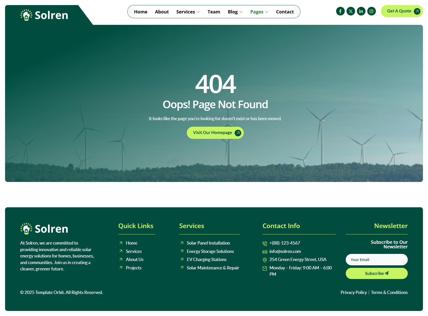 Solren - Solar & Green Renewable Energy Elementor Template Kit by ...