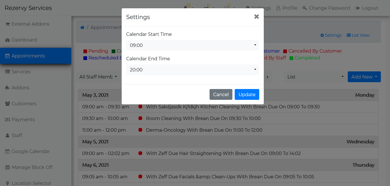 Rezervy - Drag & Drop, Month, Week, Day , List View & Filters ...