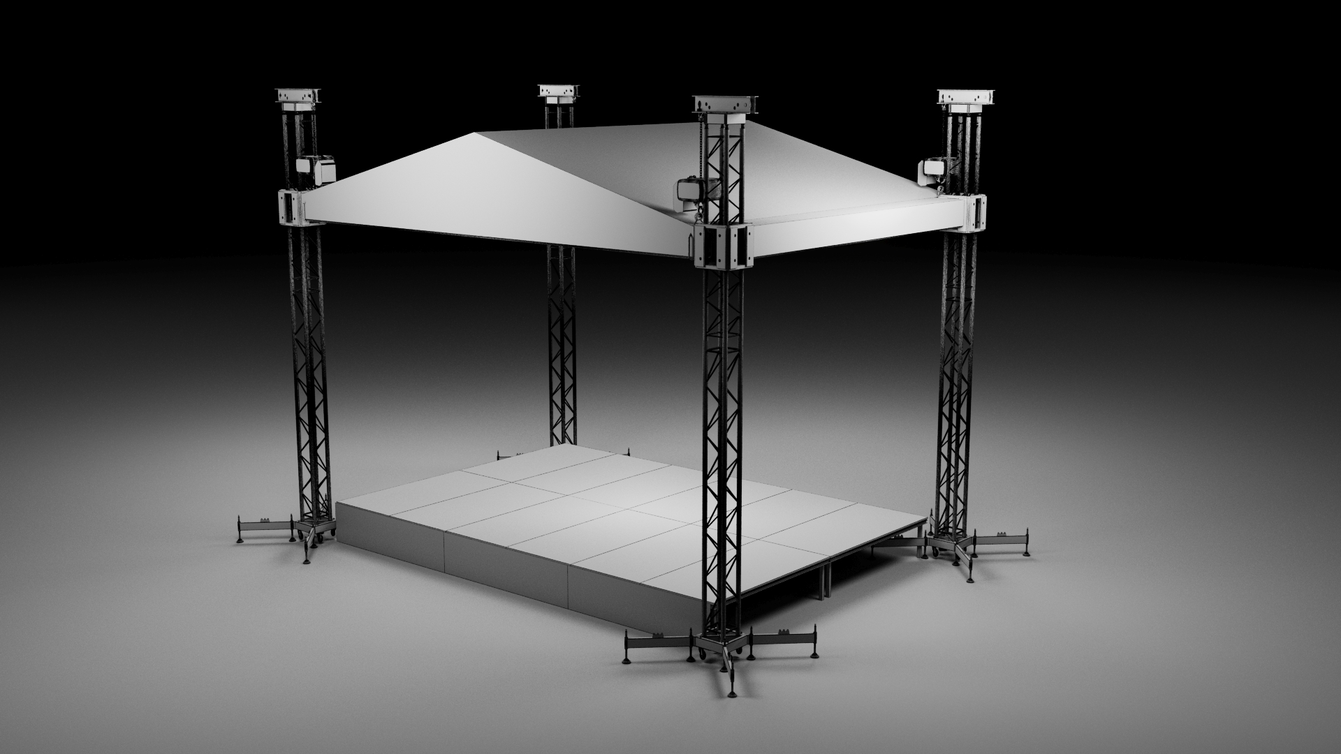 Concert Stage Detailed Model by p3rless | 3DOcean