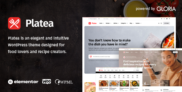 Platea - Recipe WordPress Theme by GloriaThemes | ThemeForest