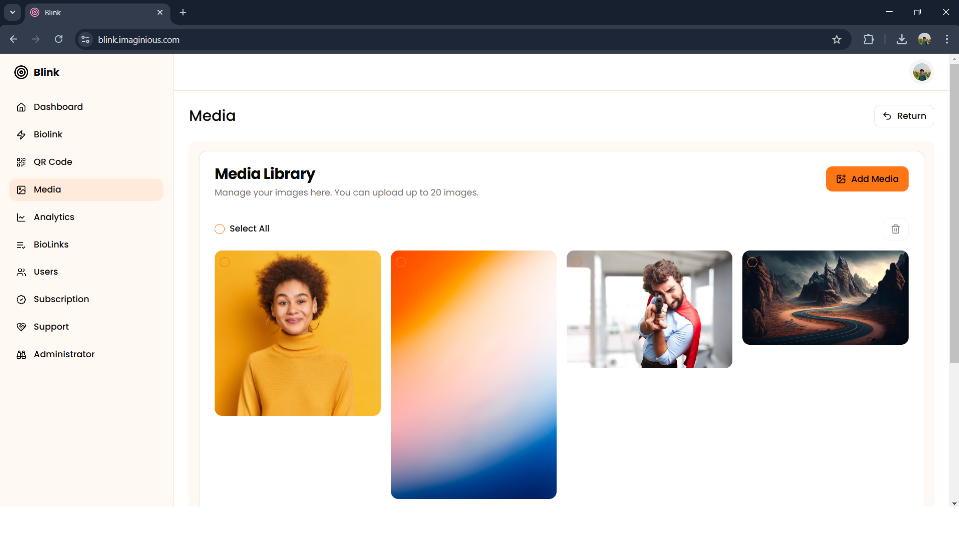 Blink - Ultimate SaaS Bio Link Platform and QR Code by imaginious ...