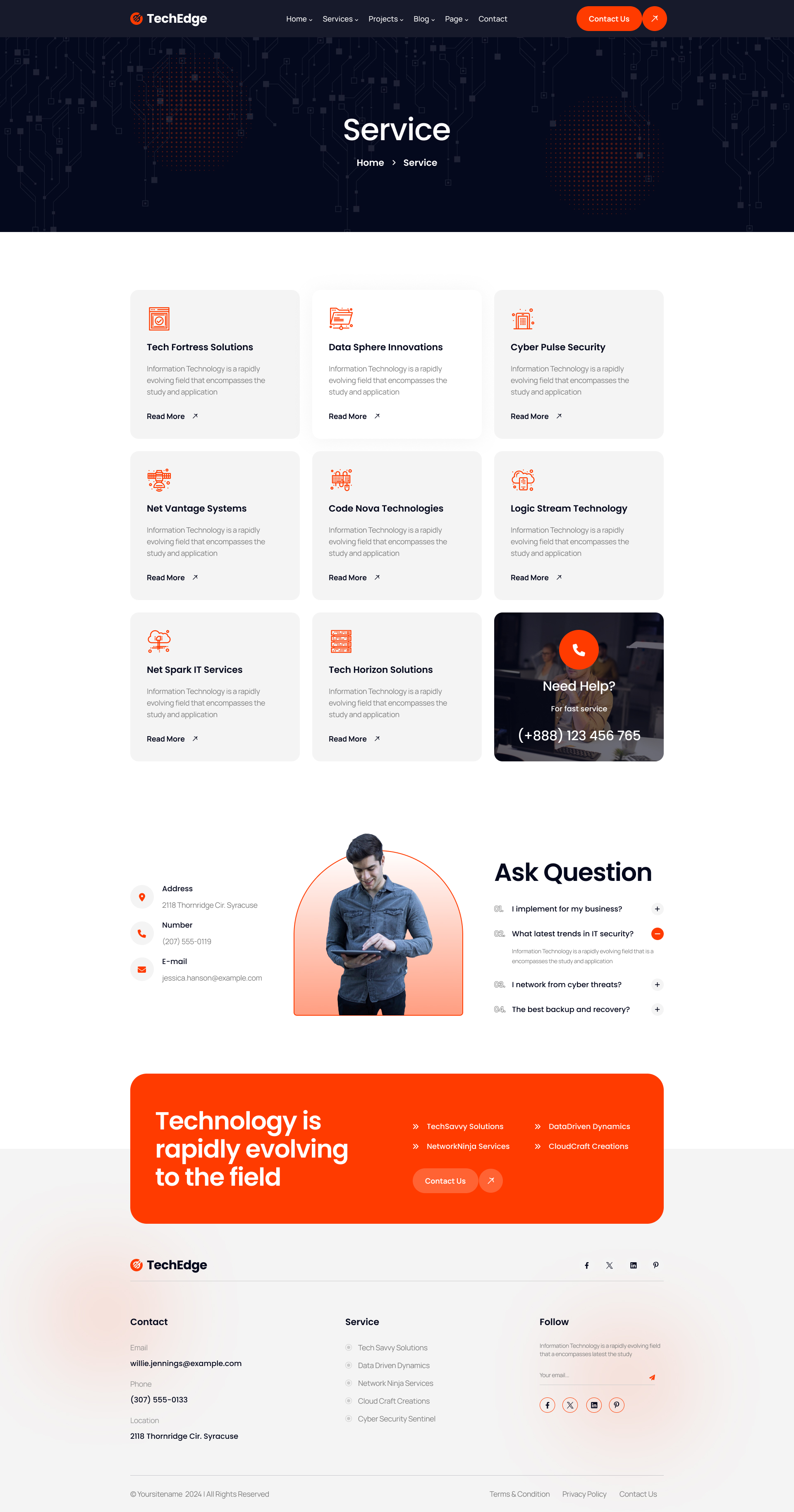 TechEdge - IT Solutions & Technology Figma Template by themedevo | ThemeForest