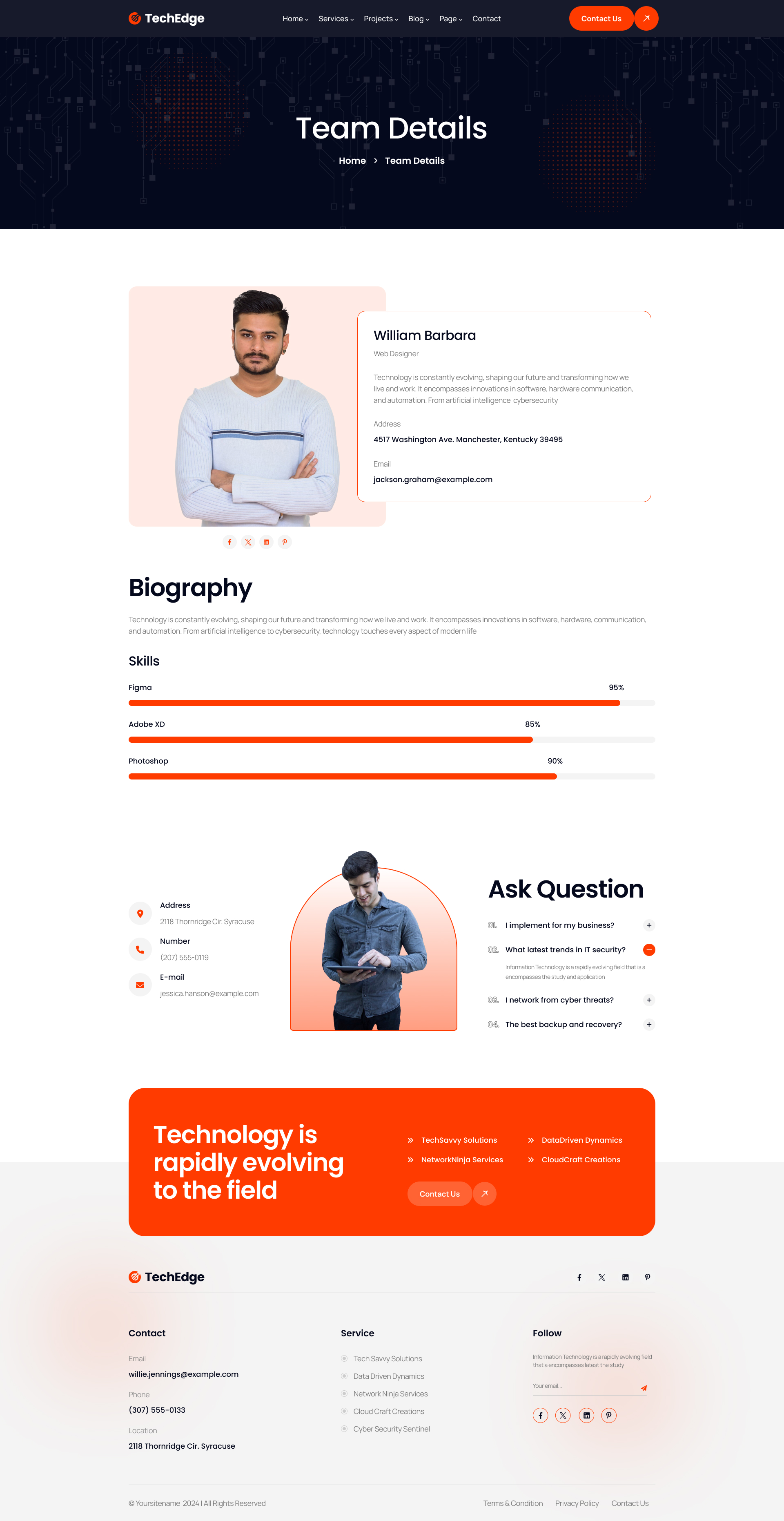 TechEdge - IT Solutions & Technology Figma Template by themedevo | ThemeForest