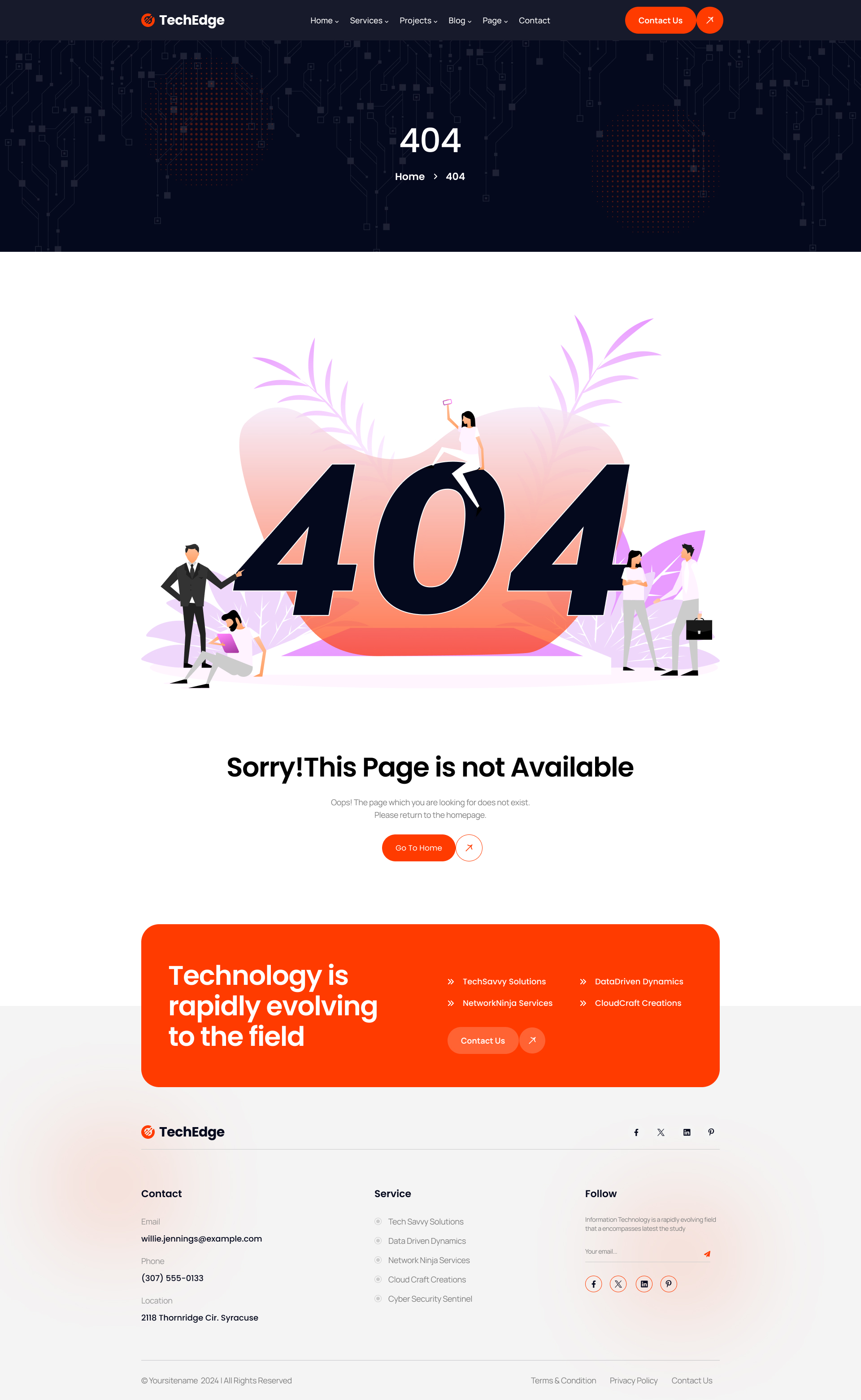 TechEdge - IT Solutions & Technology Figma Template by themedevo | ThemeForest